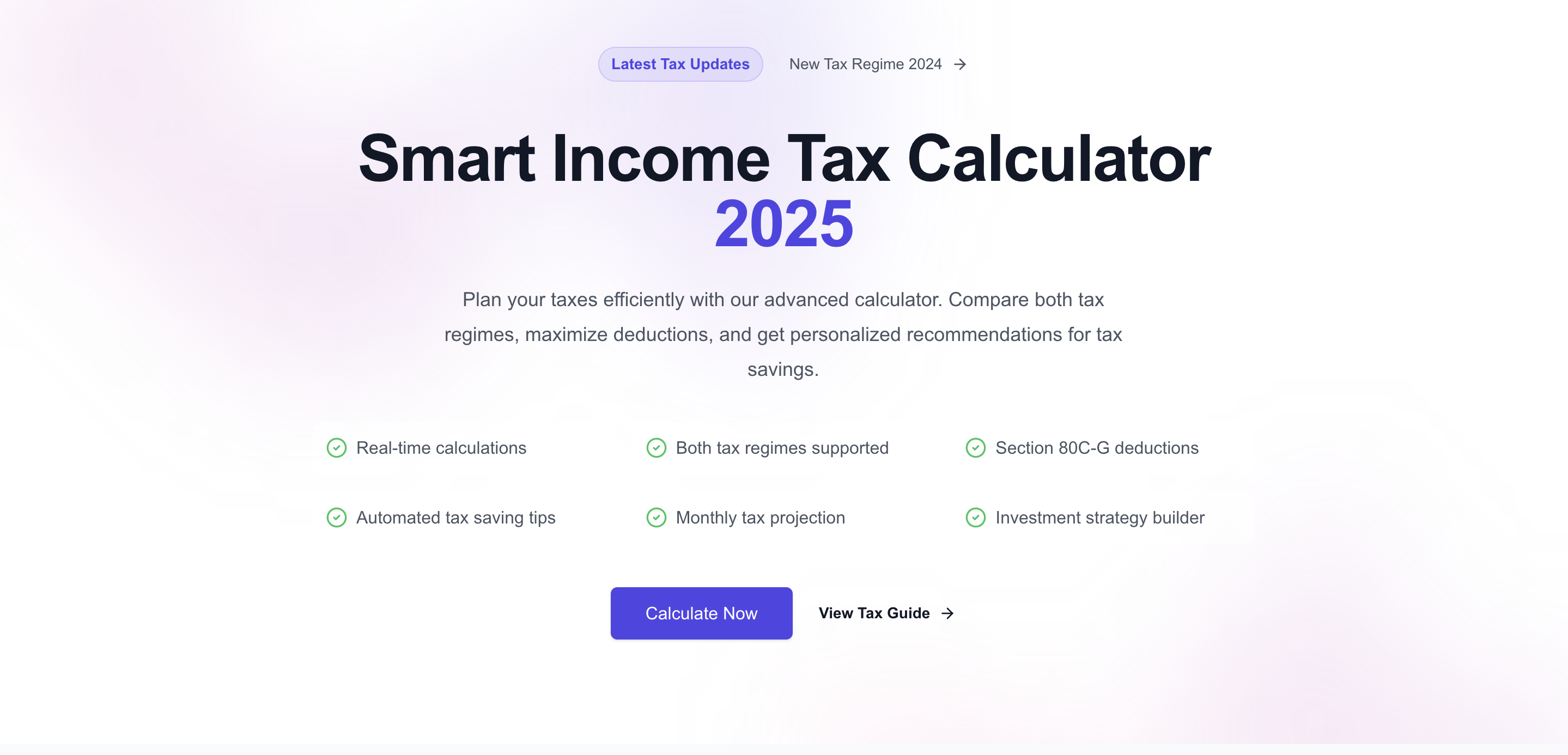 Income Tax Calculator | Smart Invest Returns